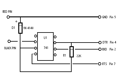 Lo schema del circuito di collegamento